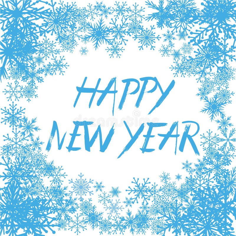 Winter Background, Snowflakes and Happy New Year. Stock Illustration ...