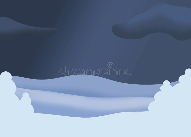 Winter Background. Snowy Plains with Trees Covered with Snow. Snowy ...