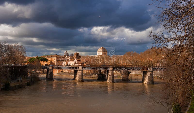 Winter weather in Rome stock image. Image of landscape - 136214053