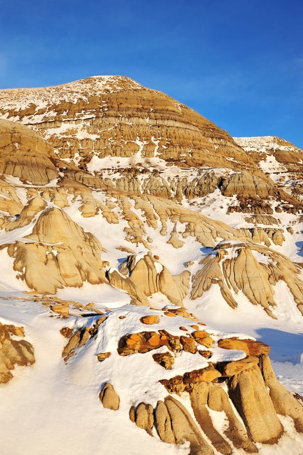 Winter badlands field stock photo. Image of blue, drumheller - 8168014