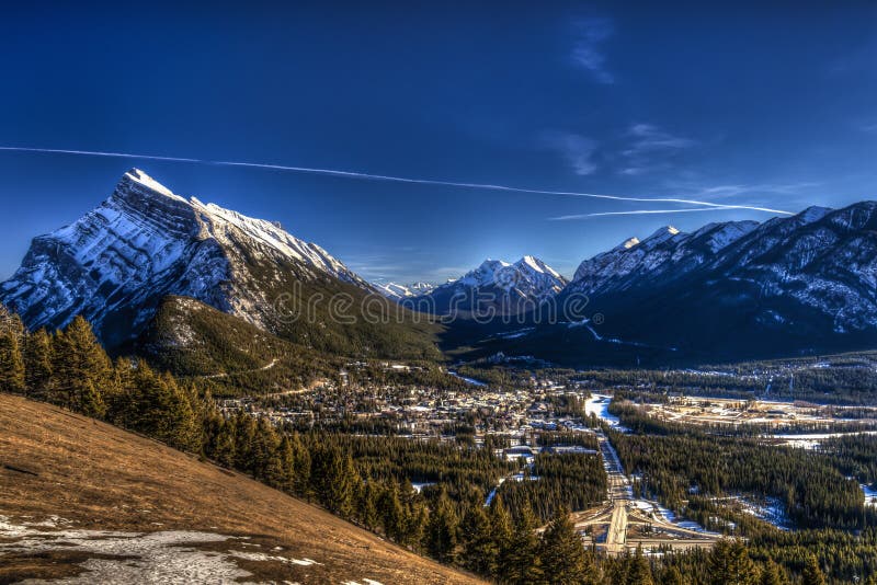 Winter in Banff National Park Stock Image - Image of norquay, national ...