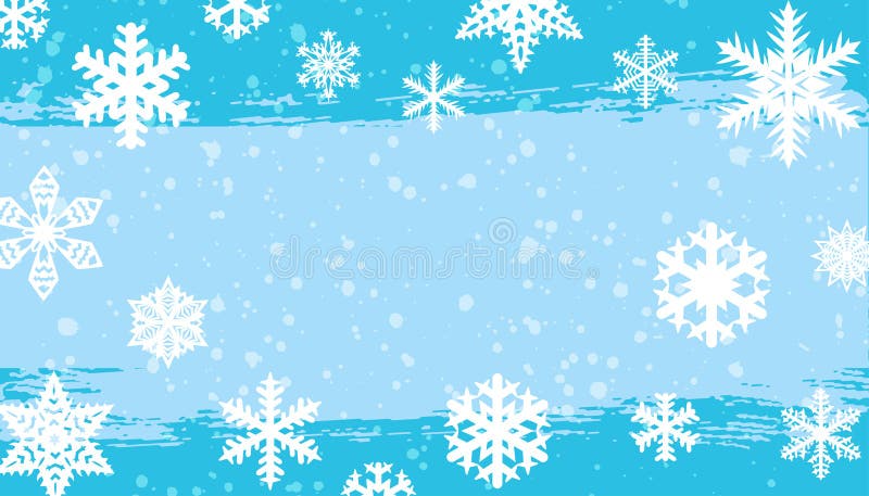 Winter Banner with Snowflakes, Layout Design. Vector Illustration Stock ...