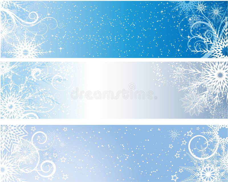 Winter banners stock vector. Illustration of weather - 16613861