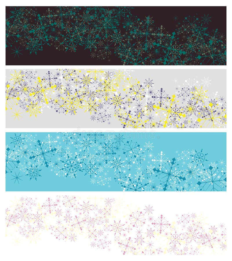 Winter Banners stock vector. Illustration of scroll, dark - 27671335