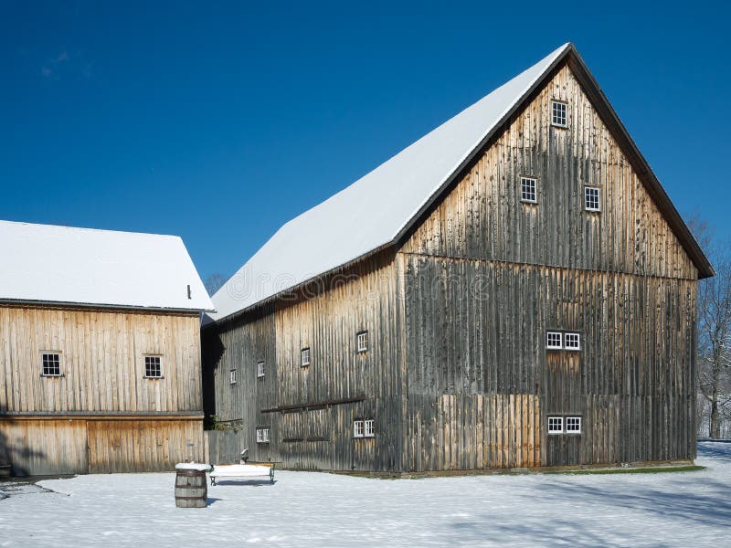 Winter Barn stock photo. Image of farm, cold, frost, vermont - 21824948