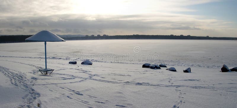 Winter beach stock image. Image of grass, christmas, branch - 1433325