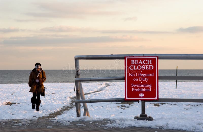 Winter beach stock image. Image of sunset, york, boardwalk - 86429