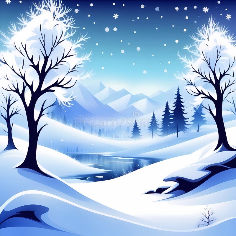 Winter. Beautiful Vector Image of Winter Stock Illustration ...
