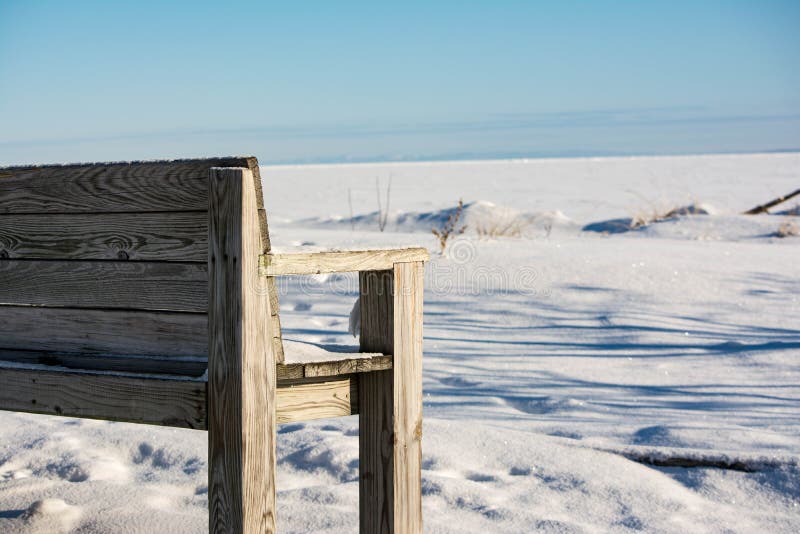 Winter bench stock photo. Image of scenic, landscape - 88018742