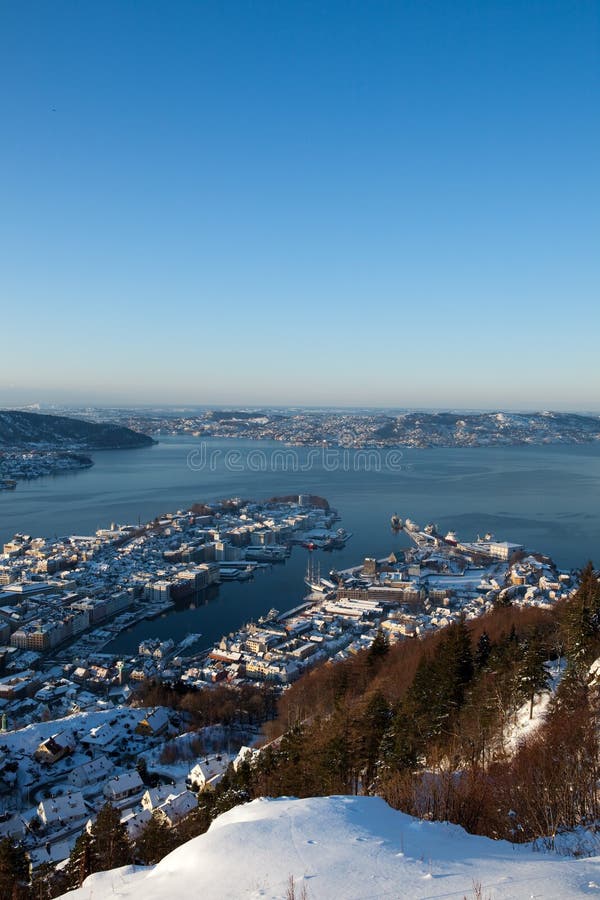Winter in Bergen stock image. Image of hordaland, europe - 12374717