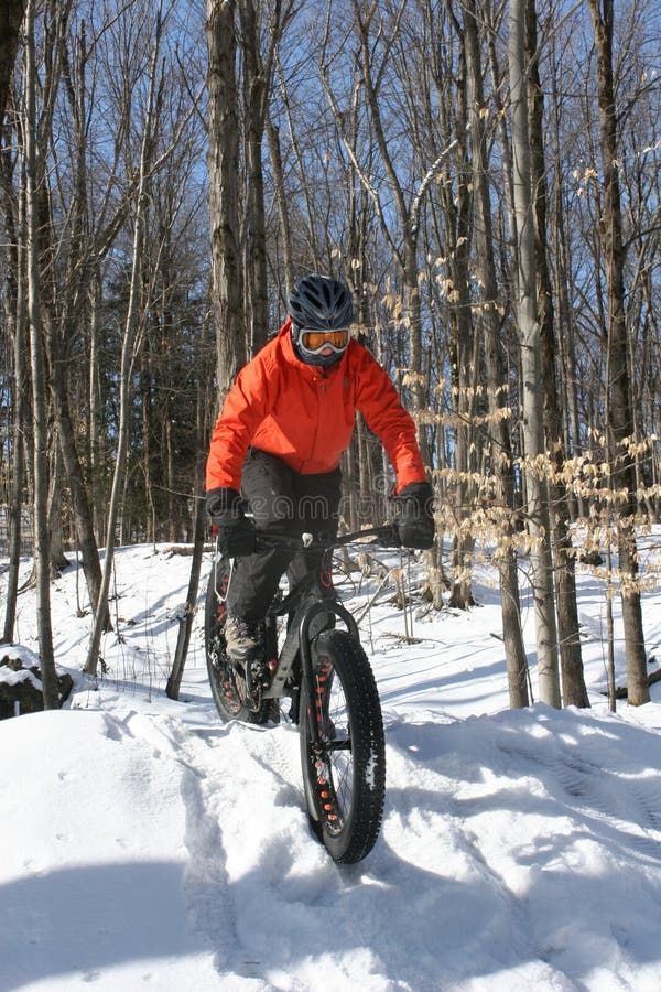 Winter Biking stock photo. Image of biking, oversized - 68581540