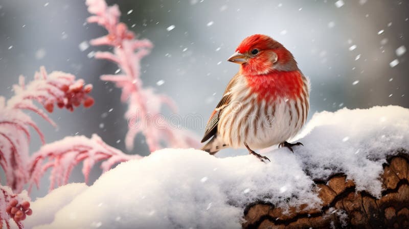 Winter Birds: Beauty in Cold Season Stock Illustration - Illustration ...