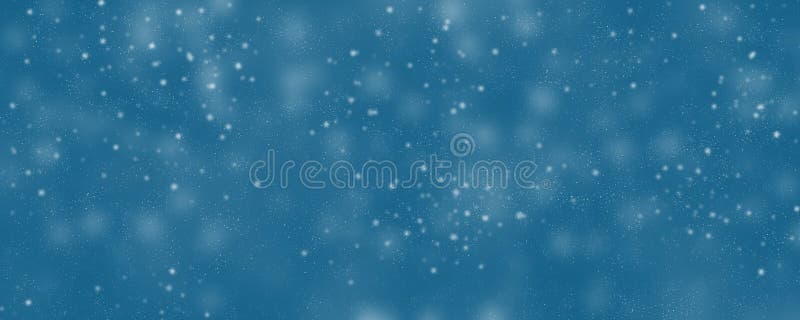 Winter Blue Background with Snowfall Wide Banner Stock Photo - Image of ...