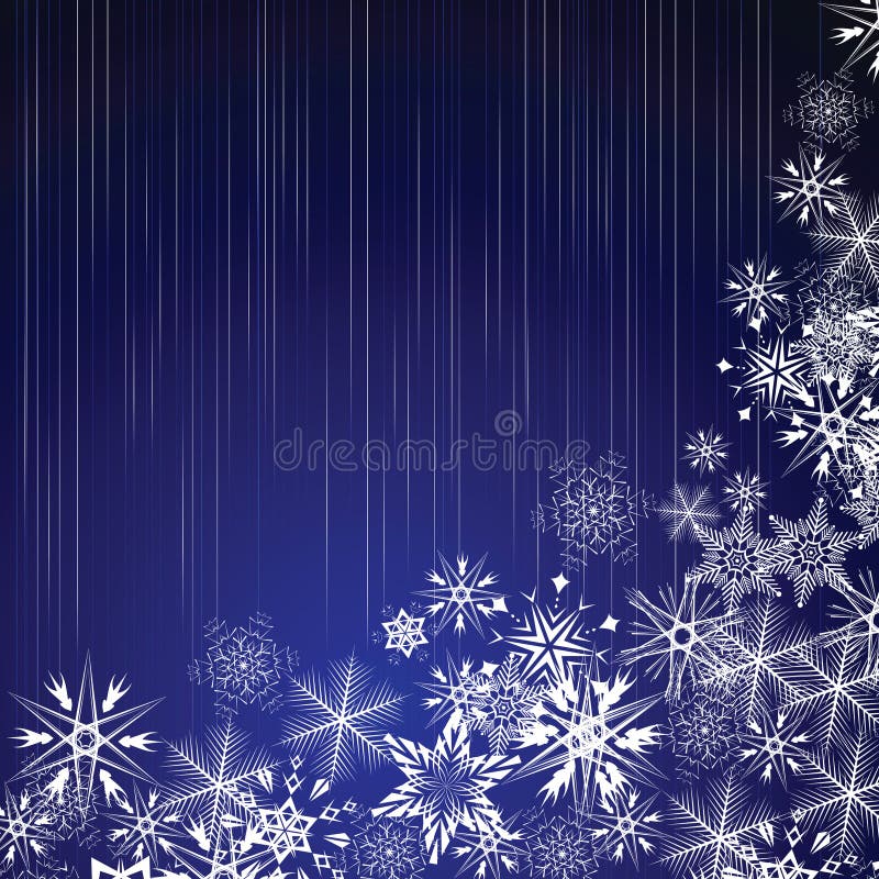 Winter Blue Background with Snowflakes Stock Vector - Illustration of ...
