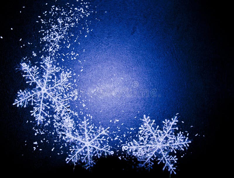 Winter Blue Background with Snowflakes Stock Image - Image of light ...