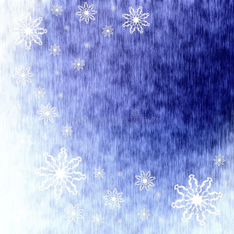 Winter Blue Background with Snowflakes Stock Illustration ...