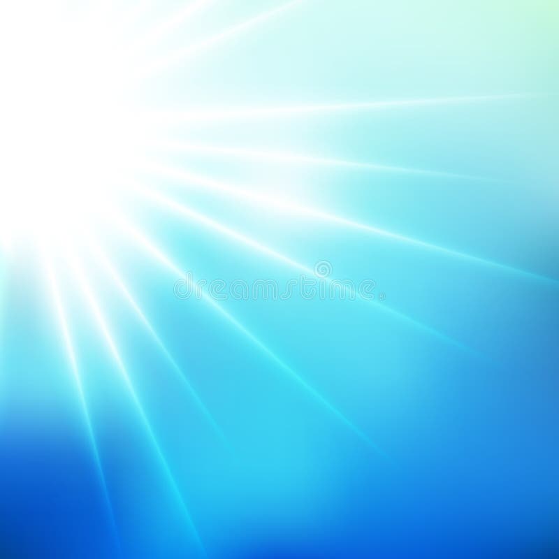 Winter Blue Chilly Sunshine Soft Focus Burst Vector Blurred Radiant Sun ...