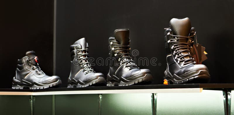 Winter boots in store stock photo. Image of winter, shoe - 167472972
