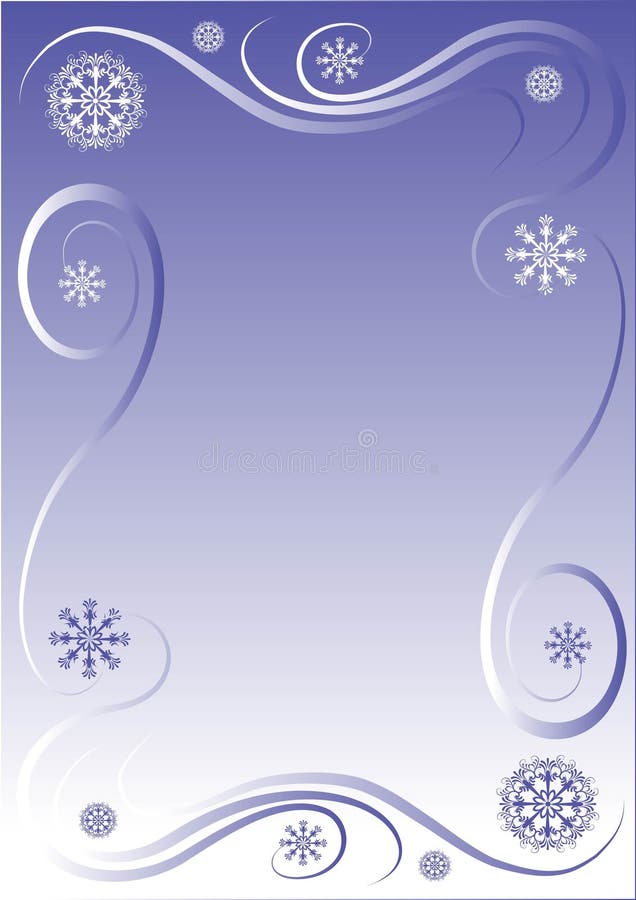 Winter border stock illustration. Illustration of snowflake - 12060799