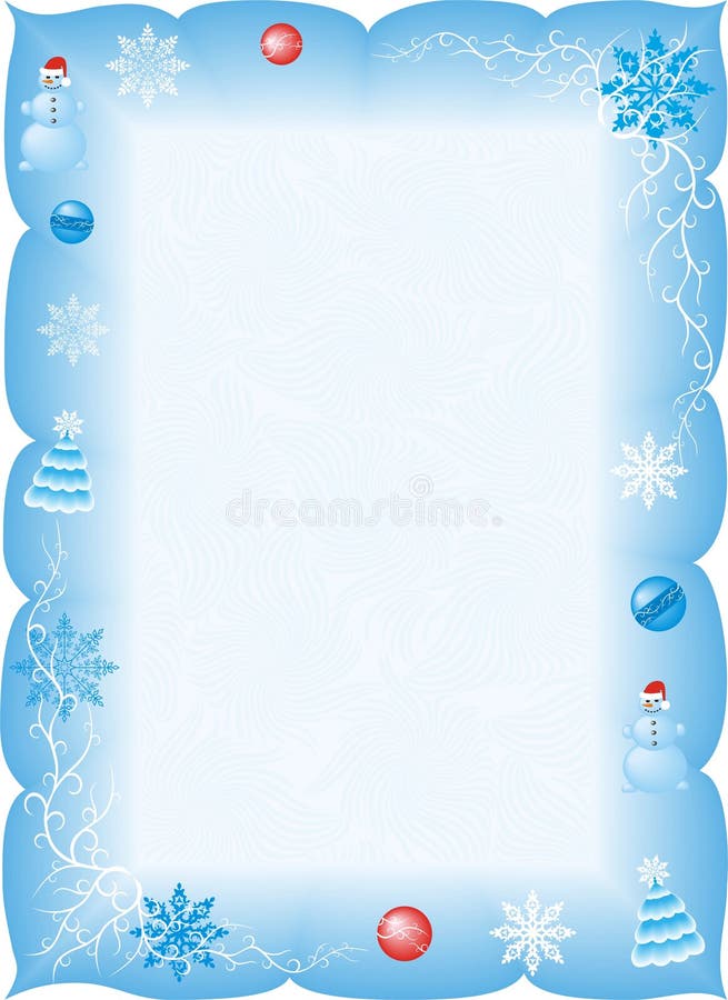 Winter border stock illustration. Illustration of ornament - 17277296