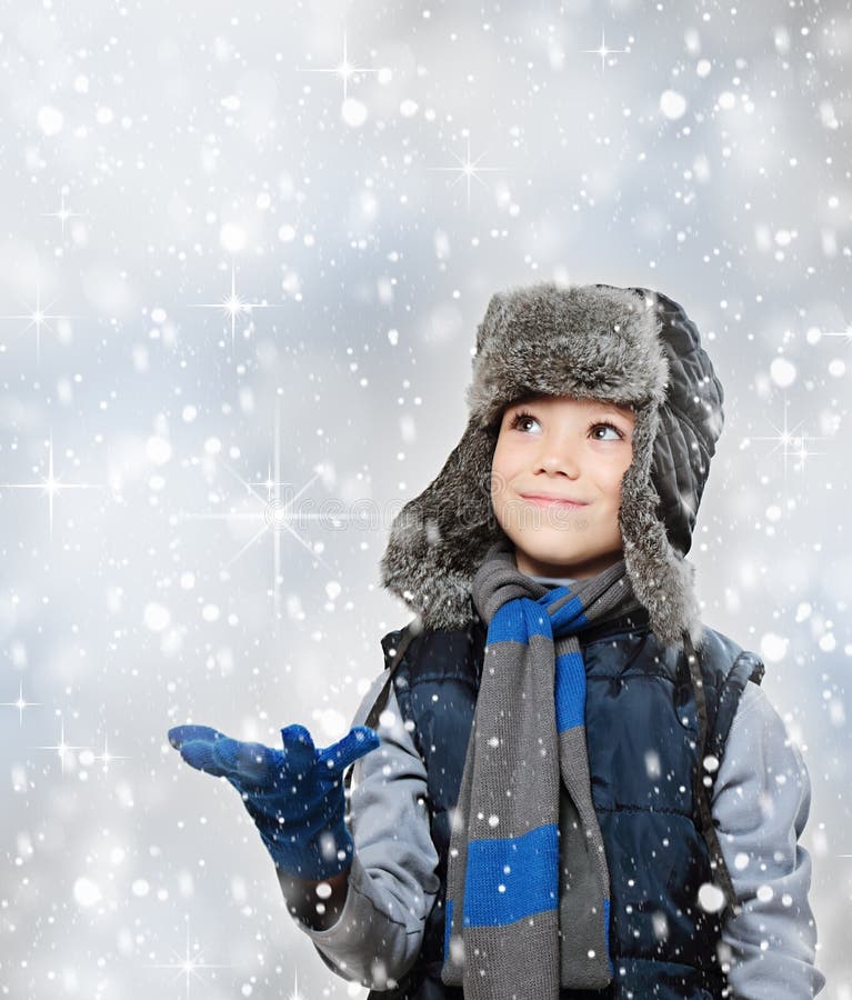 Winter boy stock image. Image of glad, cold, caucasian - 46598489