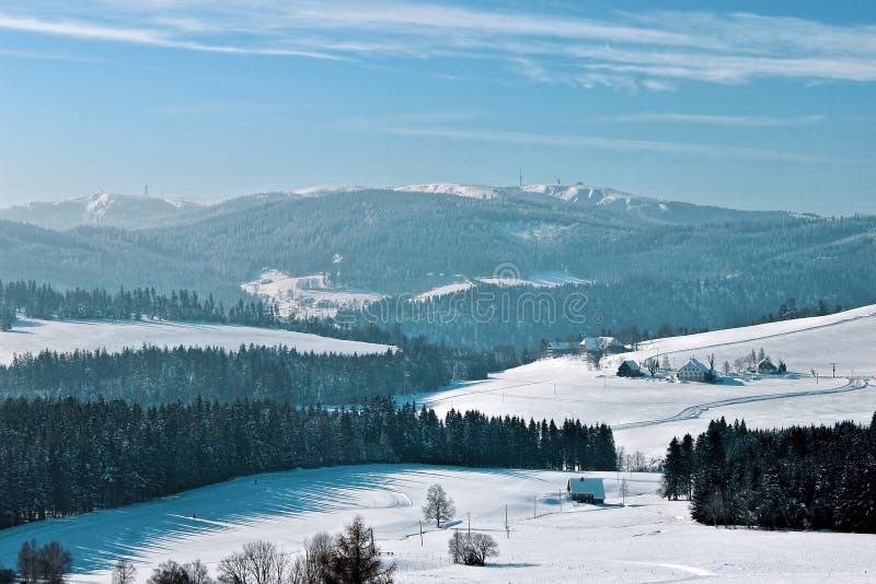 Winter in Breitnau Im Schwarzwald, Deutschland Stockfoto - Bild von ...