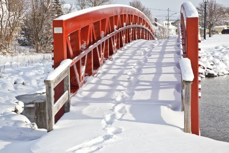 Winter Bridge stock image. Image of storm, nature, lane - 26719471