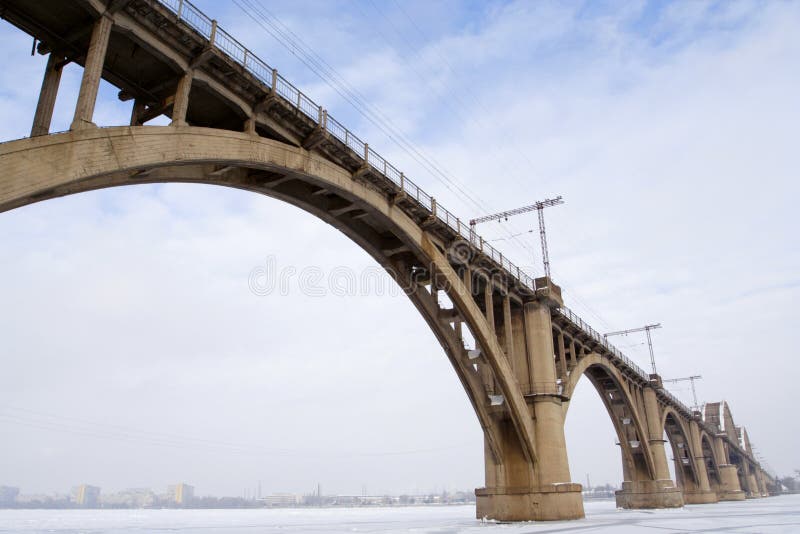 Winter bridge stock photo. Image of bridge, architecture - 7687672