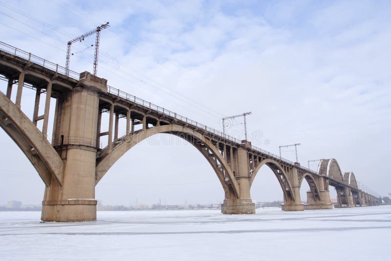 Winter bridge stock photo. Image of transportation, bridge - 8392086