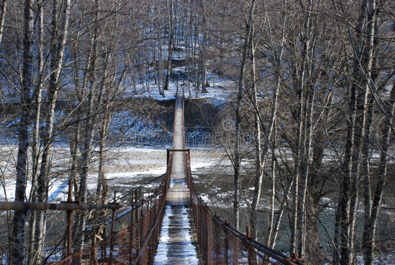 Winter bridge stock photo. Image of architectural, area - 52391010