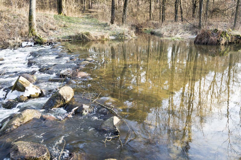 Winter brook stock image. Image of water, calm, winter - 60120923
