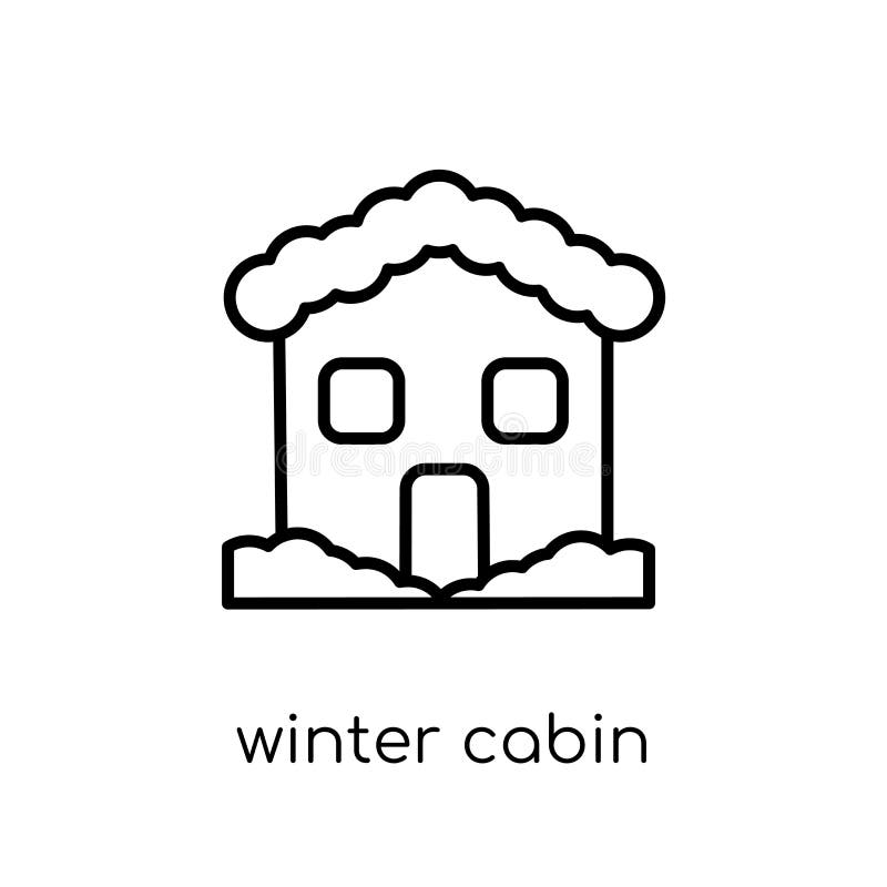 Winter Cabin Icon from Winter Collection. Stock Vector - Illustration ...