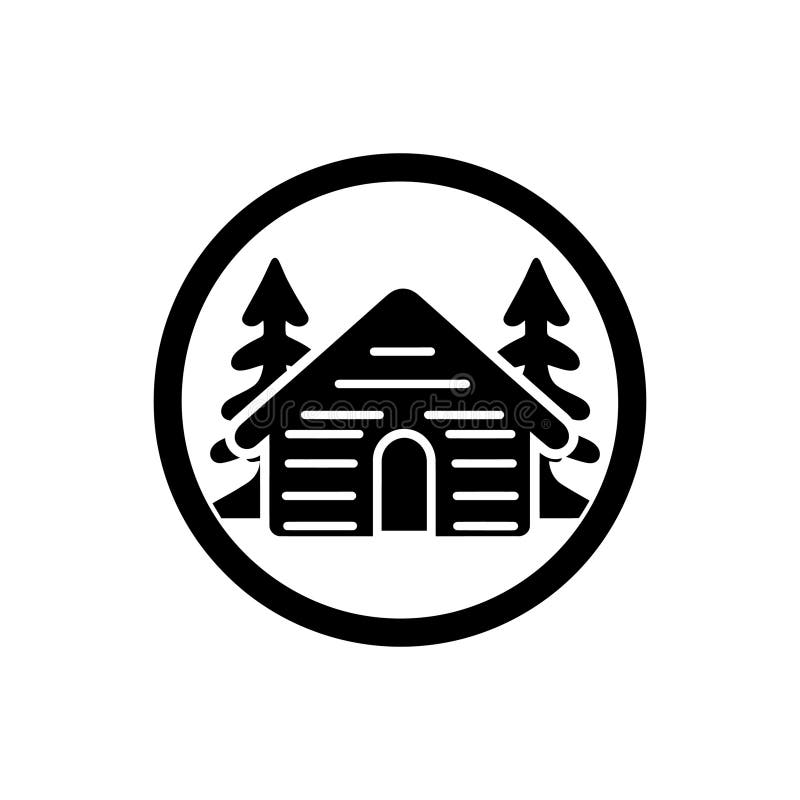 Winter cabin icon stock vector. Illustration of cozy - 297320050