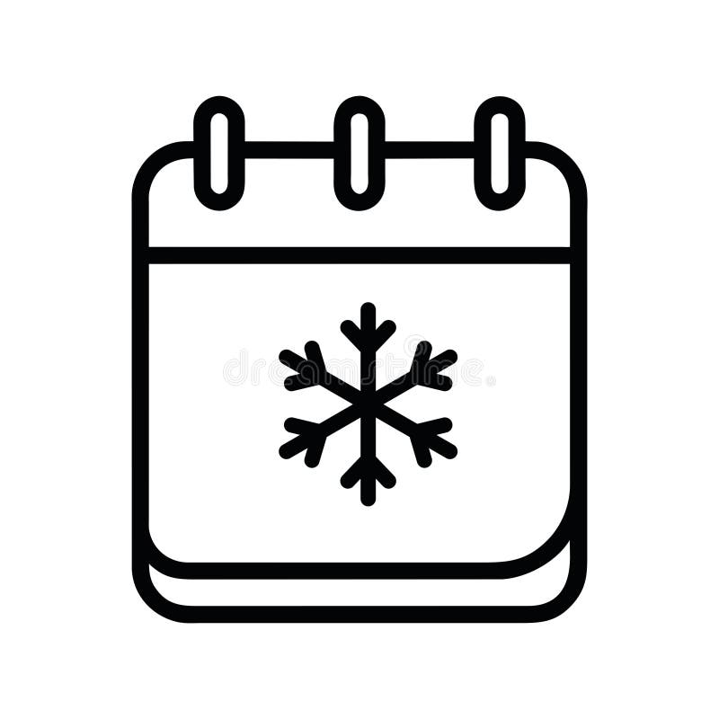 Winter calendar icon stock vector. Illustration of deadline - 295536714