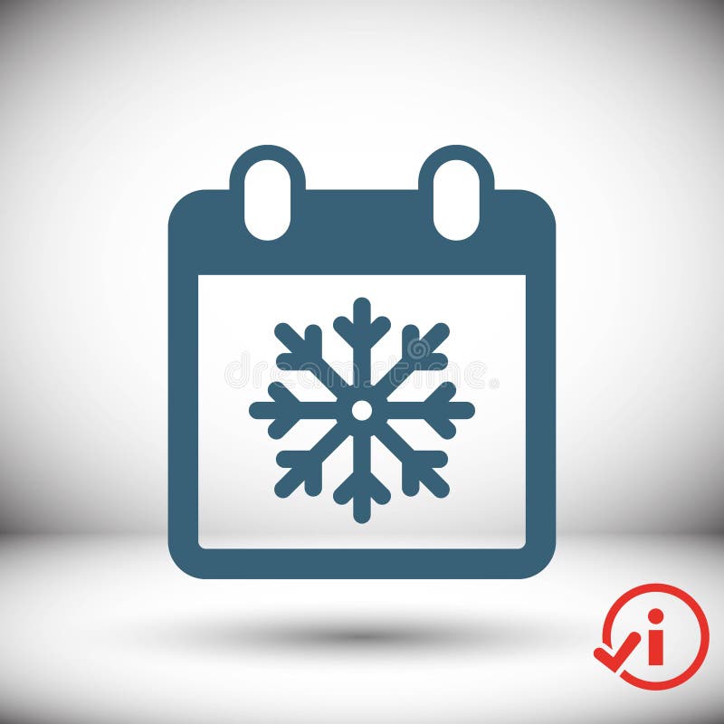 Winter Calendar Icon Stock Vector Illustration Flat Design Stock Vector ...