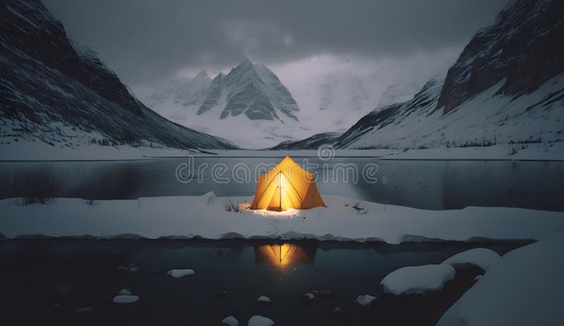 Winter Camping on a Lake, Solo Camping, Solitude, Snow Camping ...