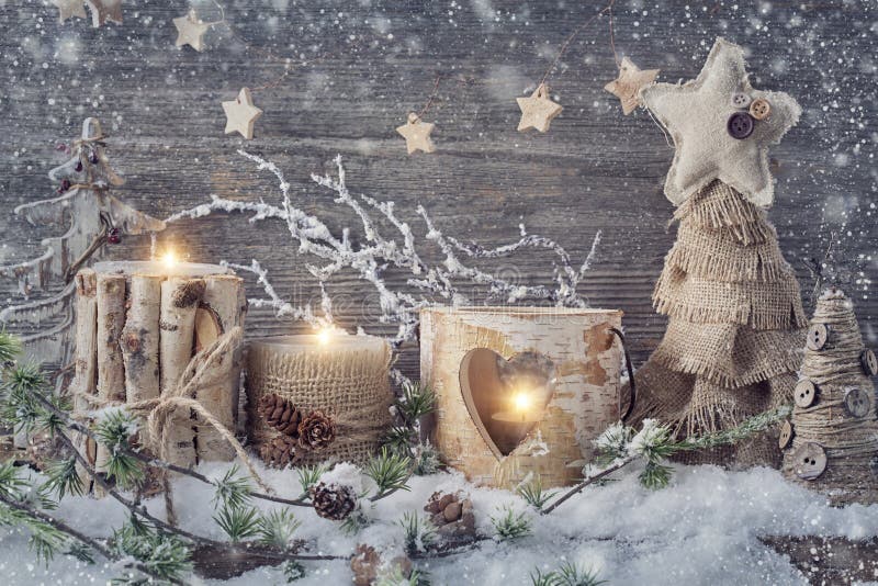 Winter candles stock image. Image of grunge, decor, abstract - 46193489