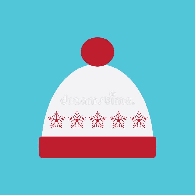 Winter cap icon stock vector. Illustration of weather - 126204396