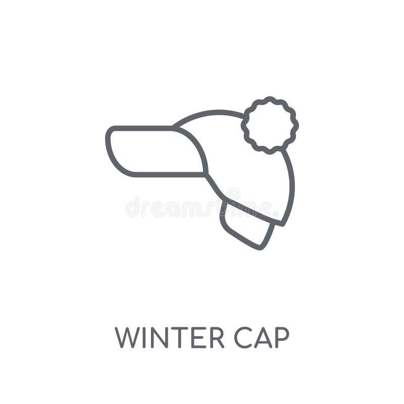 Winter Cap Linear Icon. Modern Outline Winter Cap Logo Concept O Stock ...