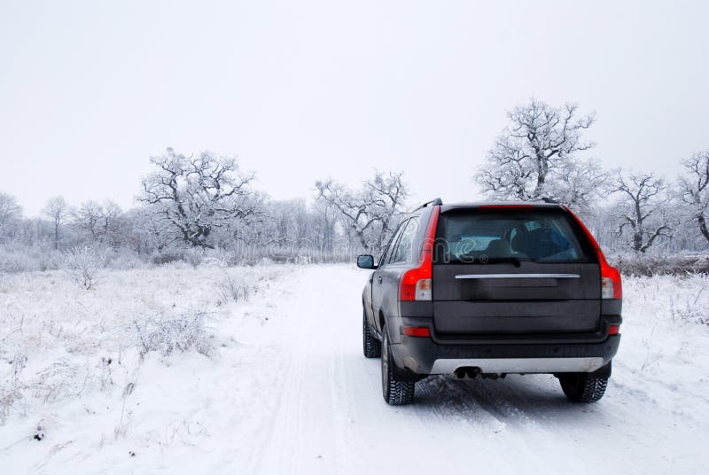 Winter car stock image. Image of sports, trees, nature - 5927753