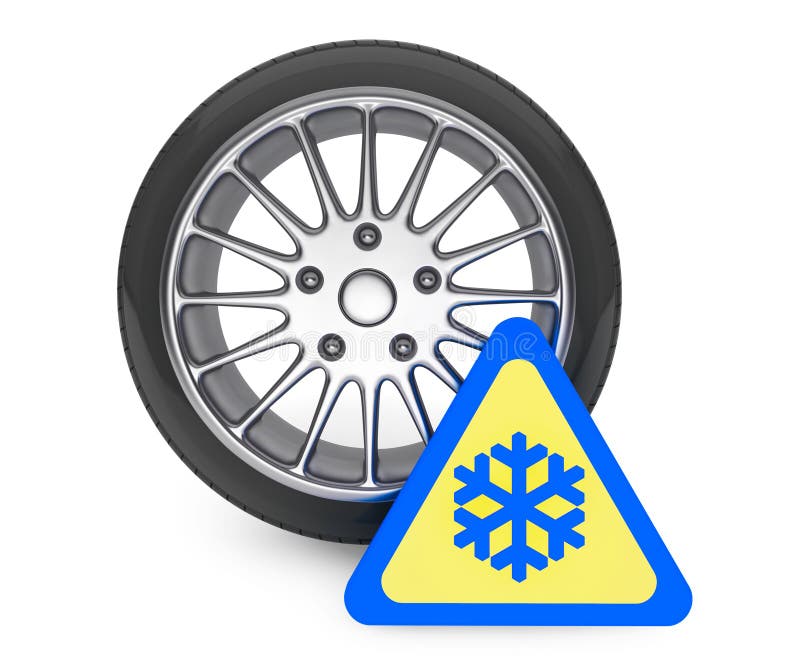Winter Car Wheel Tire Snowflake Sign Stock Illustrations – 97 Winter ...