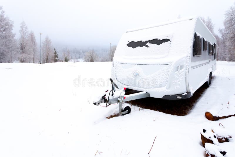 Winter Caravan stock image. Image of automobile, outdoor - 41374627