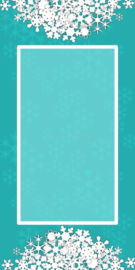 Winter Card, Frame with Rosettes from Many Different Snowflakes Stock ...