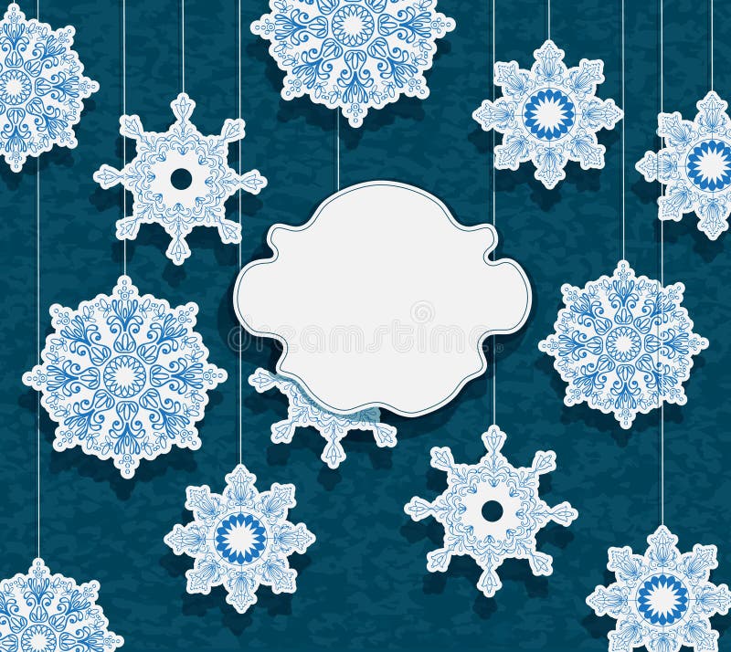 Winter Card for Holiday Design Stock Vector - Illustration of contour ...