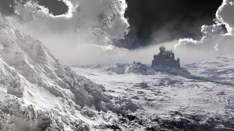 Winter Castle stock illustration. Illustration of cold - 35764036