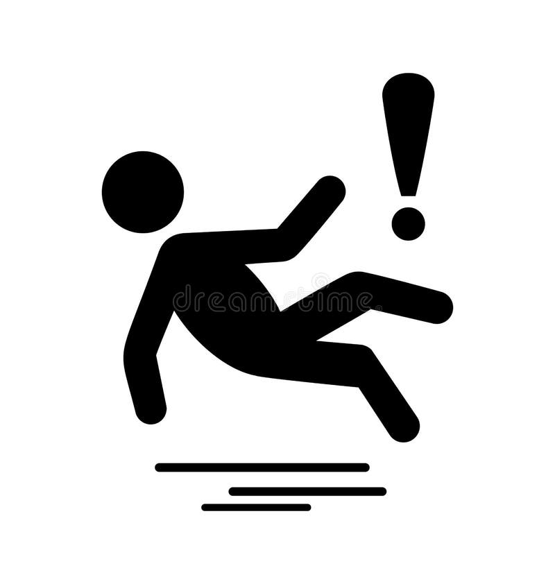 Slippery Surface Sign Using For Safety Stock Illustration ...