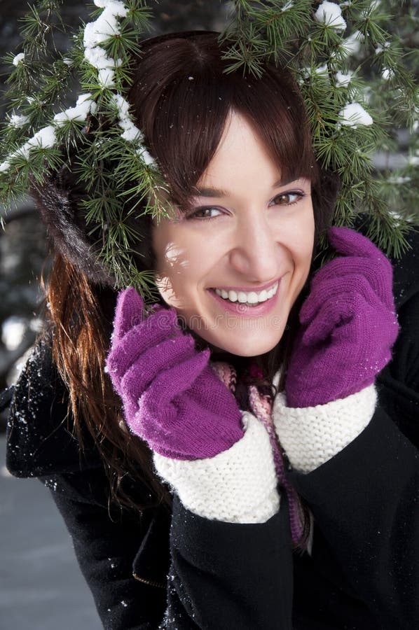 Winter cheer stock photo. Image of gloves, green, young - 51176752