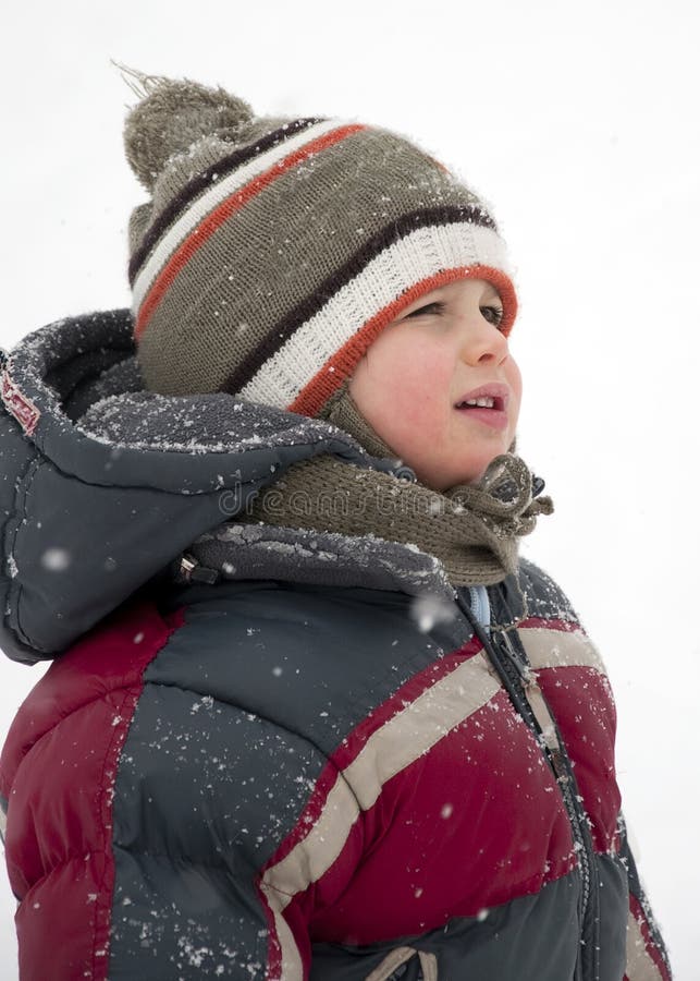 Winter child stock image. Image of snowy, outdoors, standing - 27190603