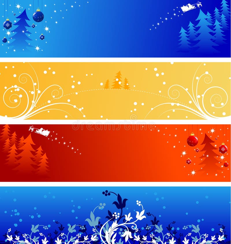 Christmas Header / Banner stock illustration. Illustration of crystal ...