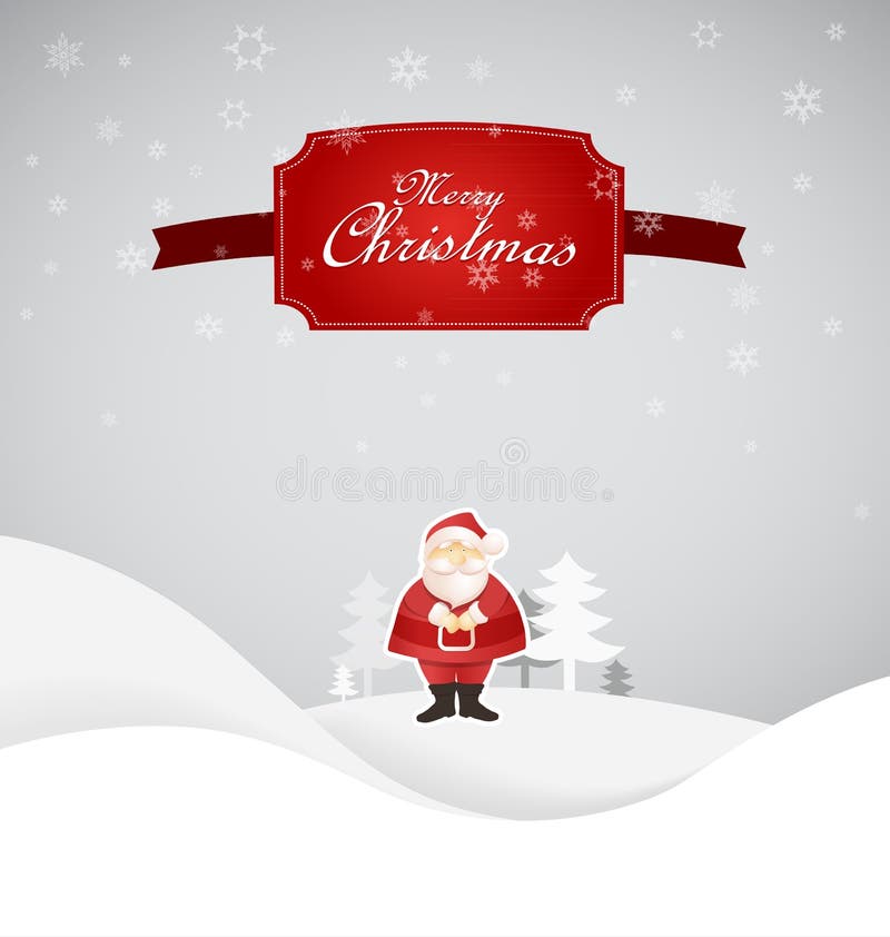Winter Christmas Scene with Place for Your Text. Stock Vector ...